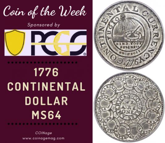 Coin of the Week: 1776 Continental Dollar | COINage Magazine